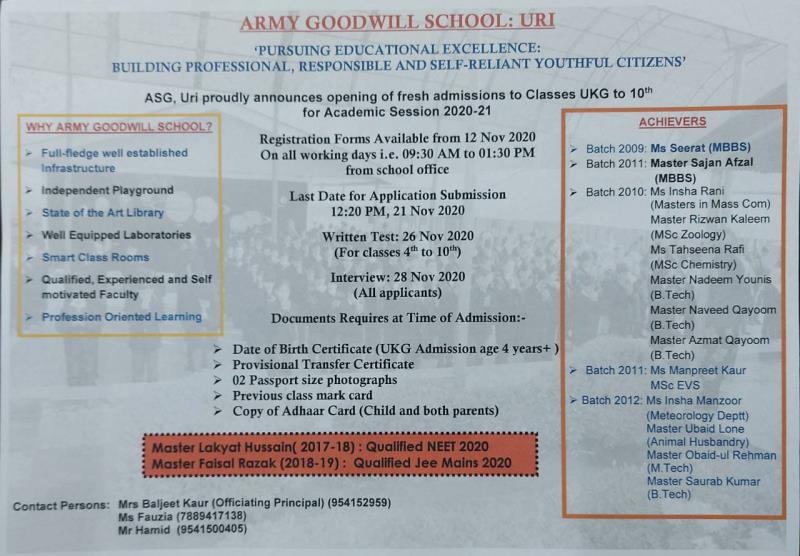 Army Goodwill School Uri